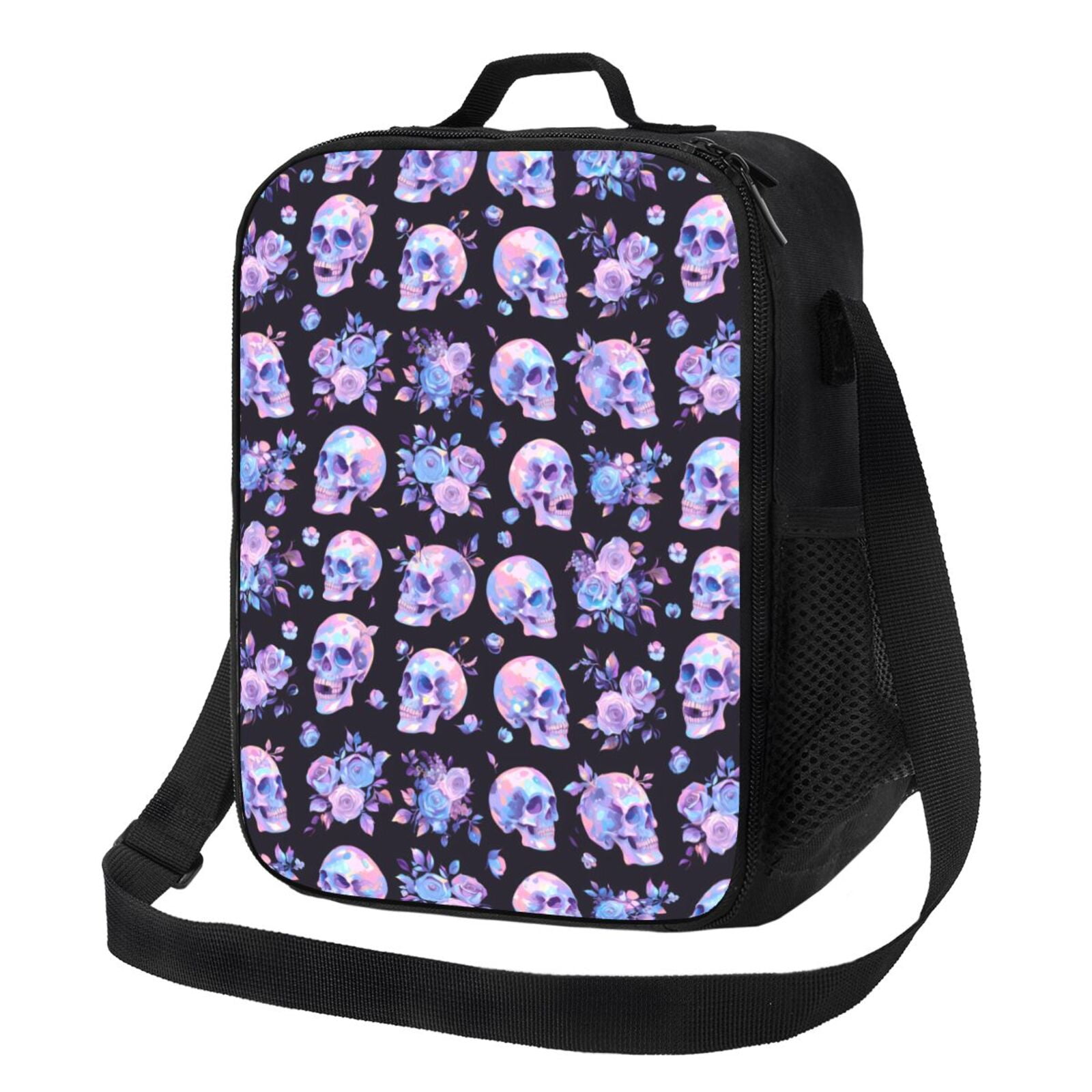 Naloa flower Skull rose Lunch box Lunch bag for men women Large ...