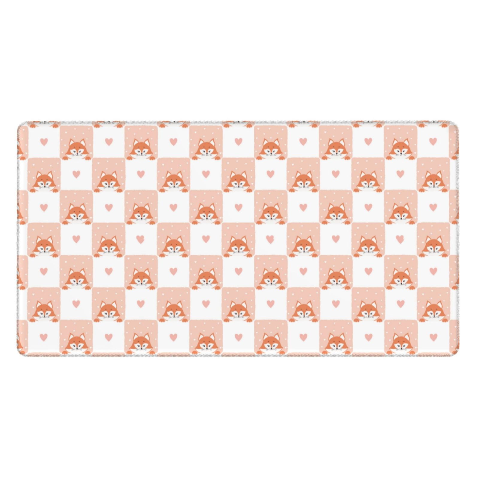 Naloa love plaid fox Gaming Mouse Pad Large Mouse Mat Long Extended ...