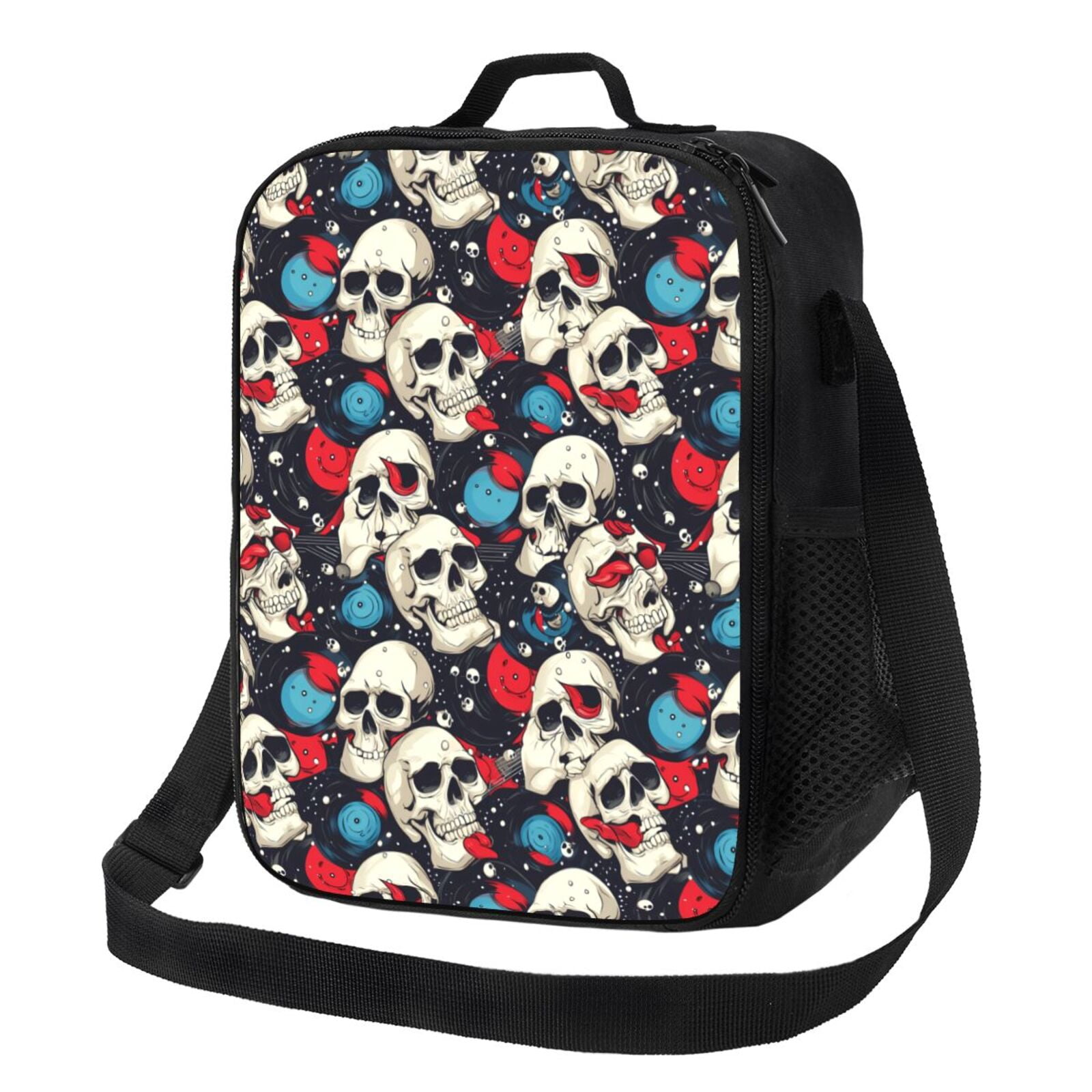 Naloa rock record Skull artist Lunch box Lunch bag for men women Large ...