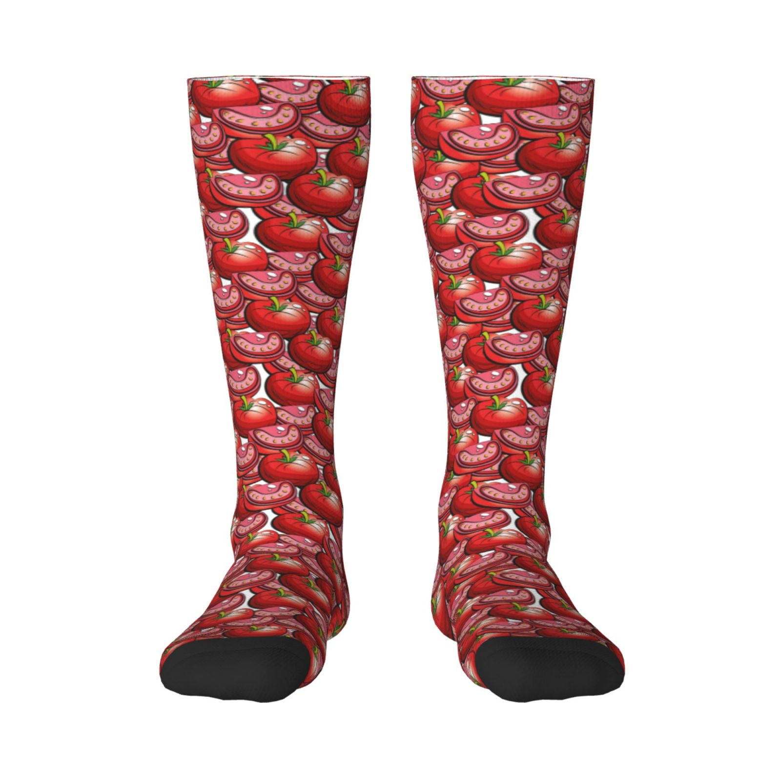 Naloa tomato Knee Socks, High Socks Long Stretchy Sock Women Knee High ...