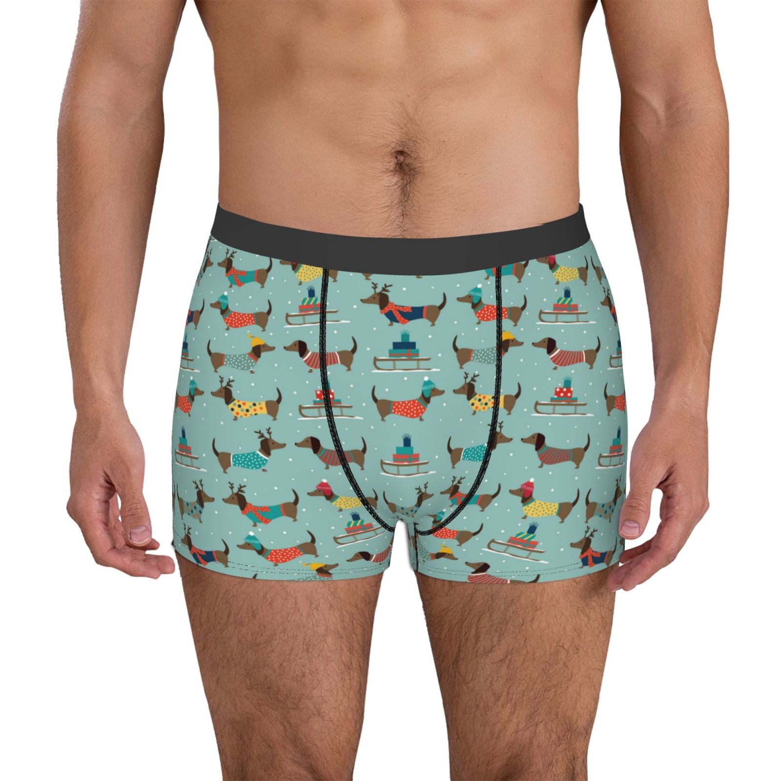 Naloa winter ski Dachshund Mens Underwear - Boxers for Men, Mens Boxer ...