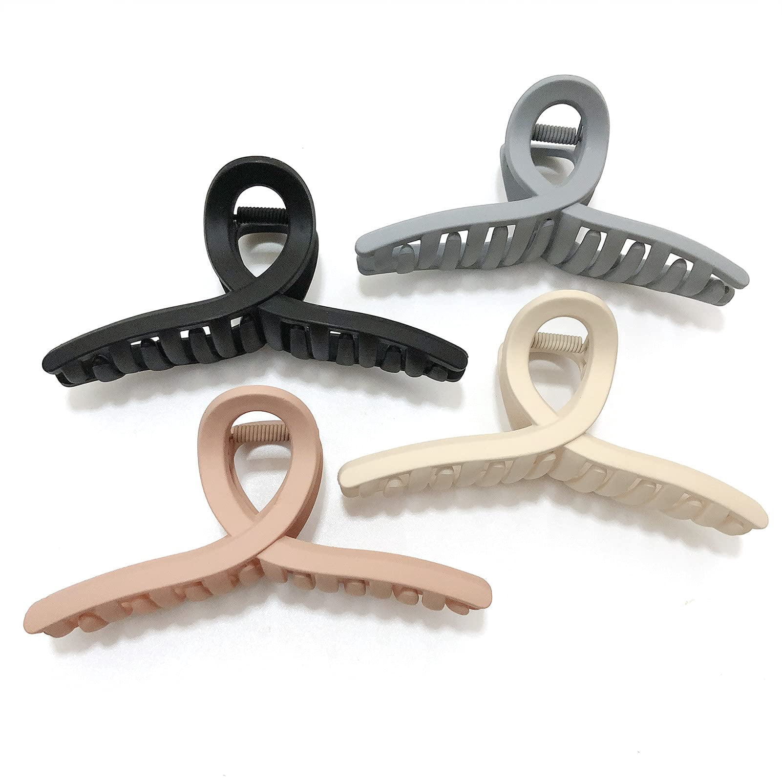 Nalodu 4.3 Inch Hair Claw Clips Large No Slip Big Matte Jaw Butterfly ...