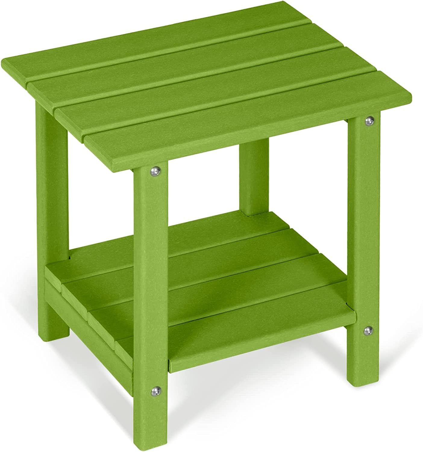 Nalone 2-Tier Adirondack Patio Side Table, Weather Resistant Outdoor ...