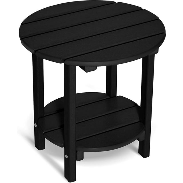 Nalone 2-Tier Adirondack Outdoor Side Table, Weather-Resistant Patio ...