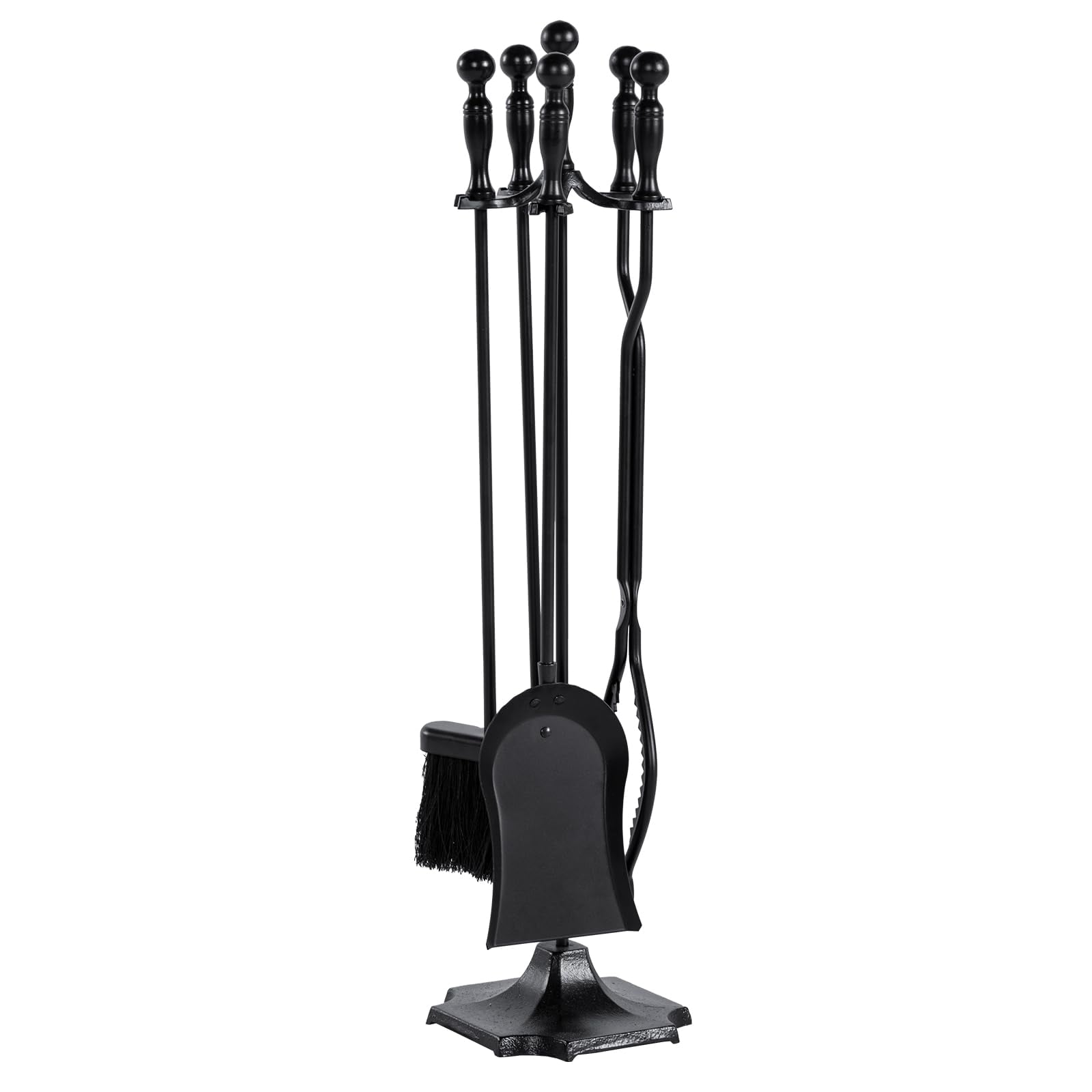Nalone 5 Pcs Fireplace Tools Set 31 inches Wrought Iron Fireplace Tools ...