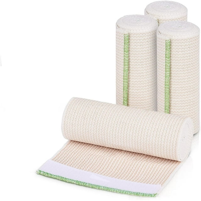 Naltars 4 Pack Athletic Cotton Elastic Bandage Ace Wrap 6x15 Ft