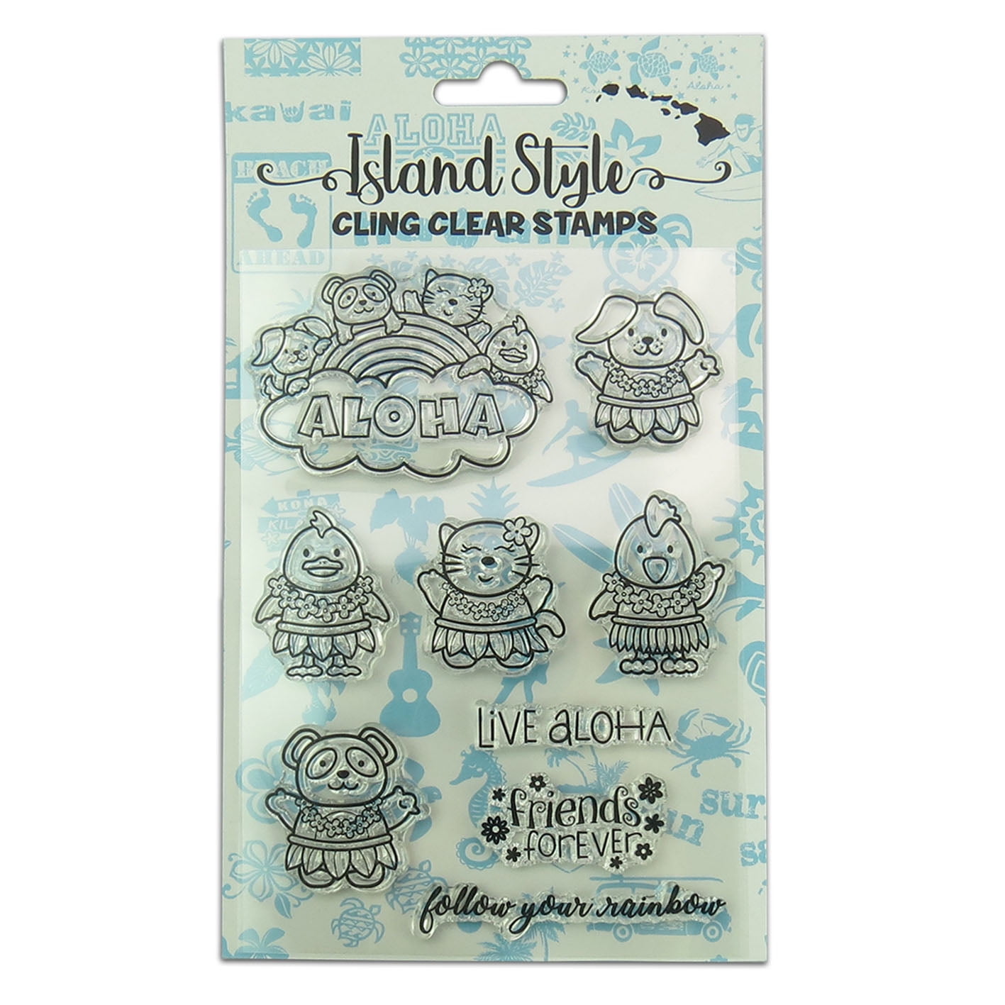 Nalu Blue Decals - Large Size Aloha Friends Stamp - Walmart.com