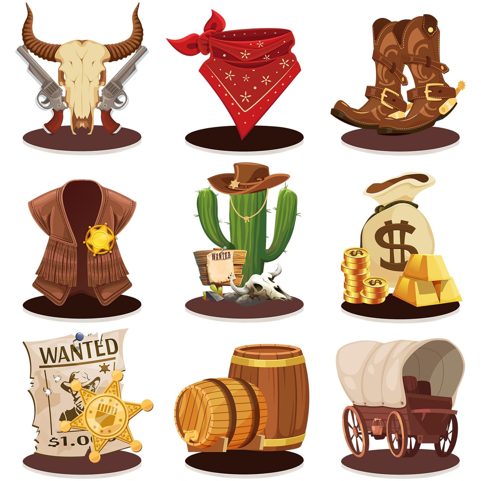 Namalu 18 Pieces Western Cowboy Centerpiece KKS1 for Birthday Party ...