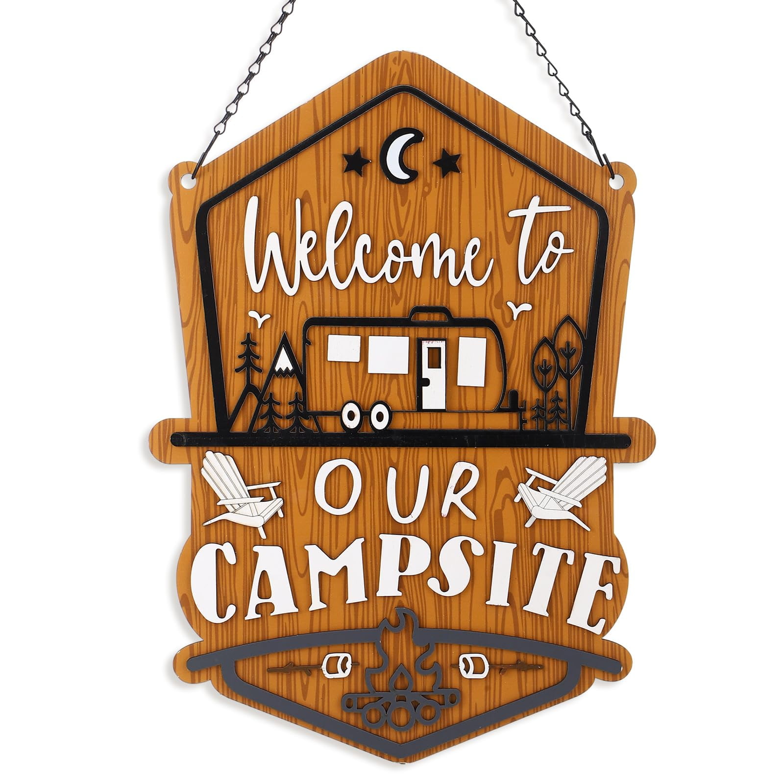 Namalu Wooden Camping Sign Hanging Decoration Welcome to Our Campsite ...
