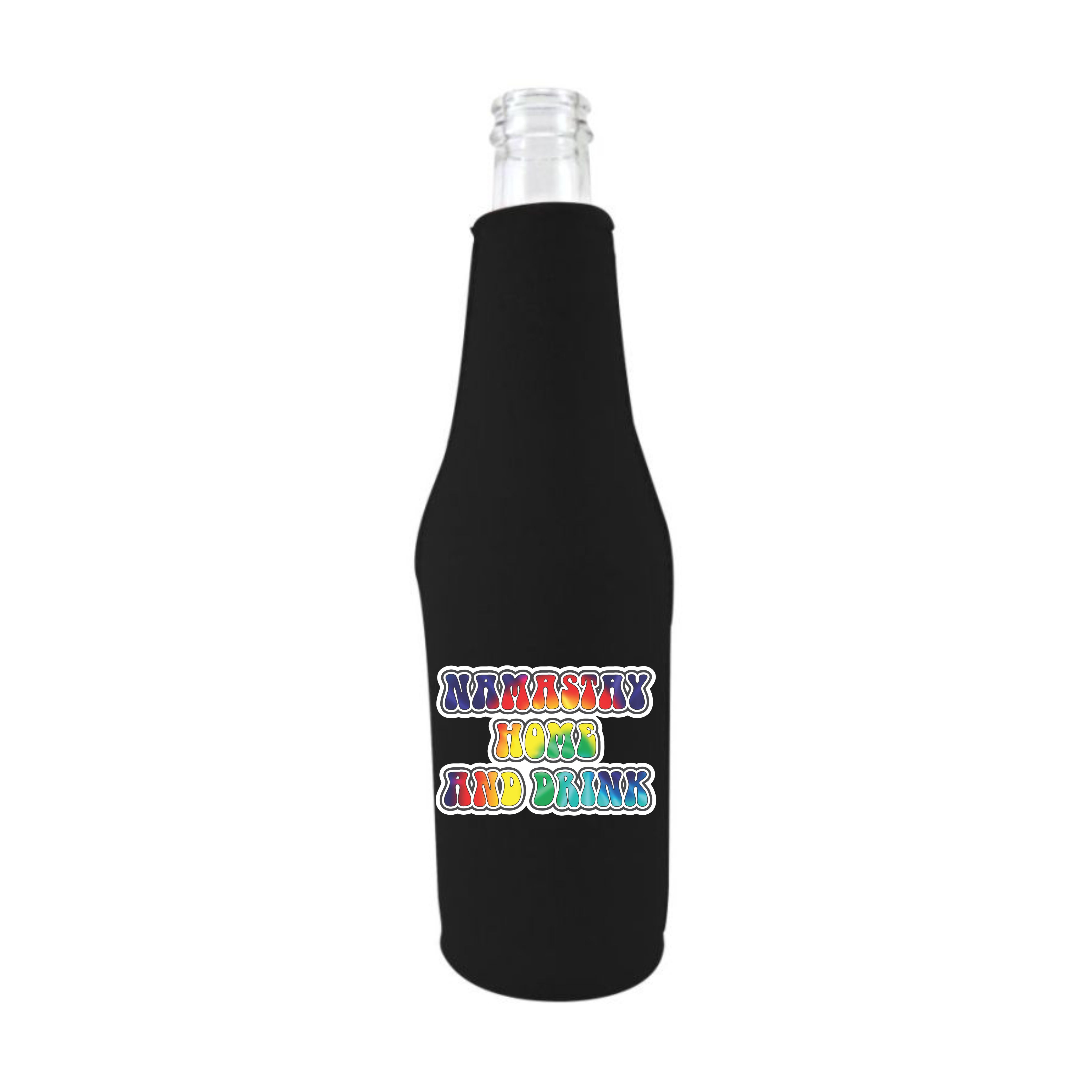 Namastay Home and Drink Beer Bottle Coolie (Black) - Walmart Business ...