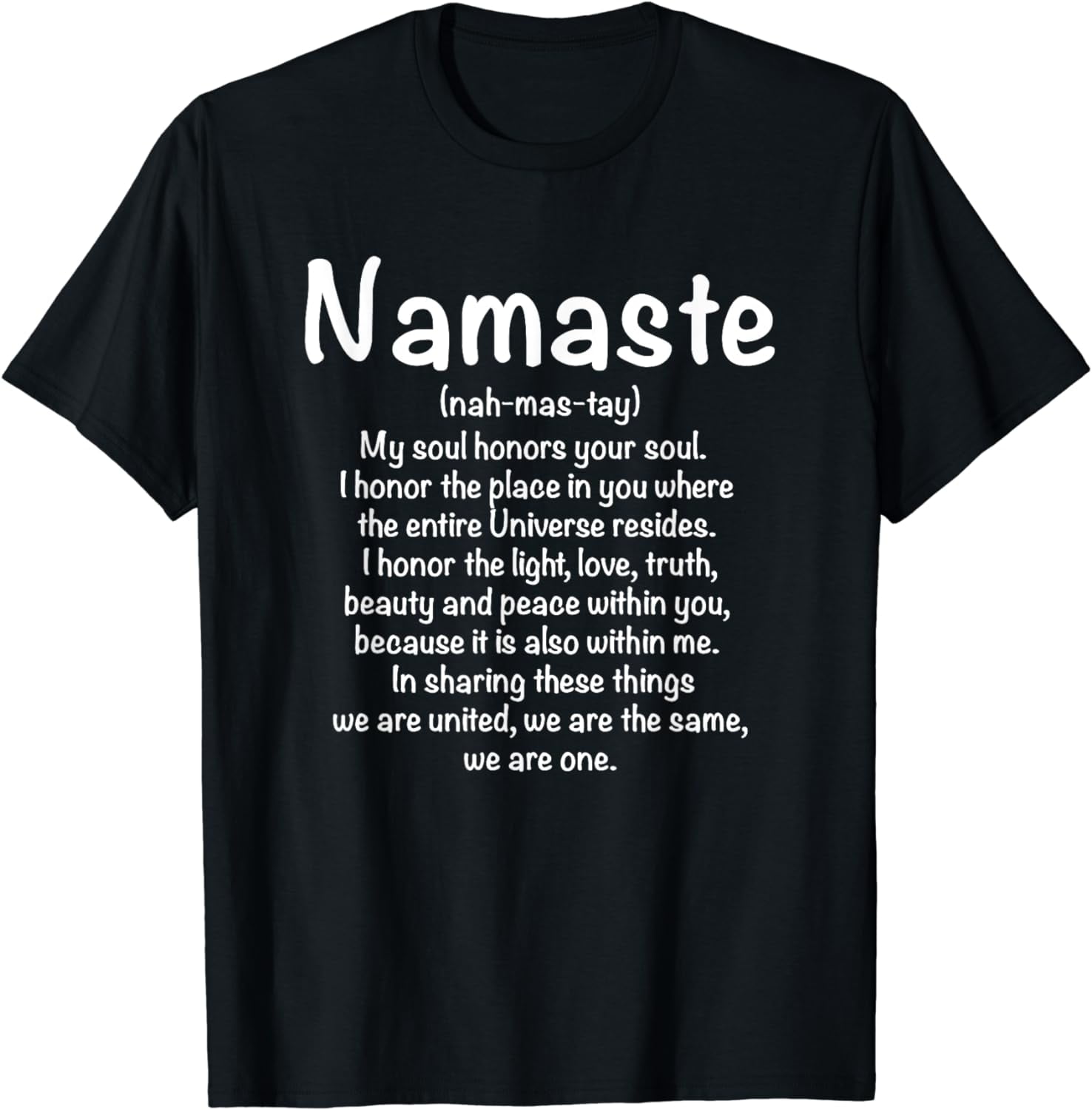 Namaste Definition Yoga Meditation Buddhist Gift T-Shirt - Walmart.com