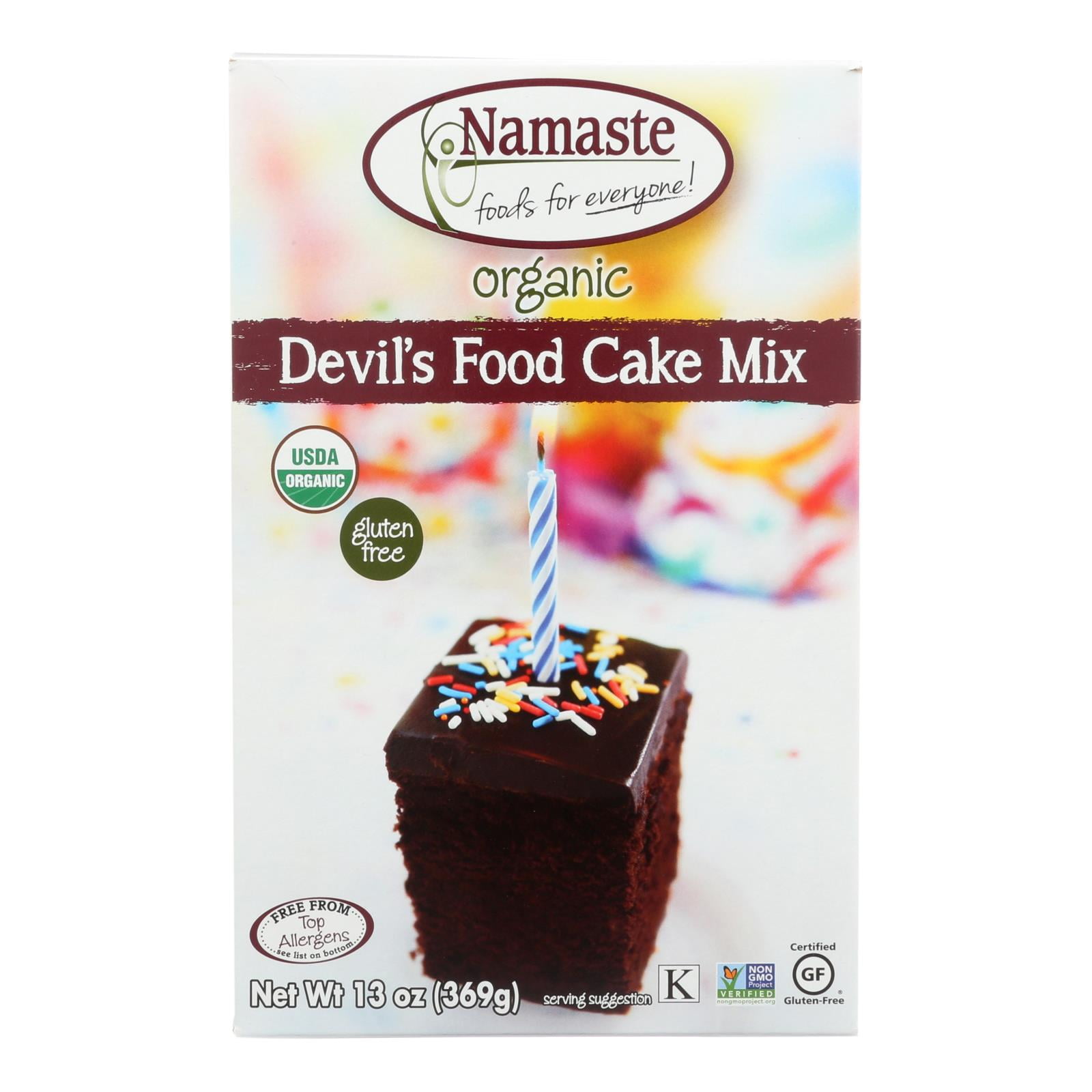 Namaste Foods Devil's Food Cake Mix - Case Of 6 - 13 Oz - Walmart.com