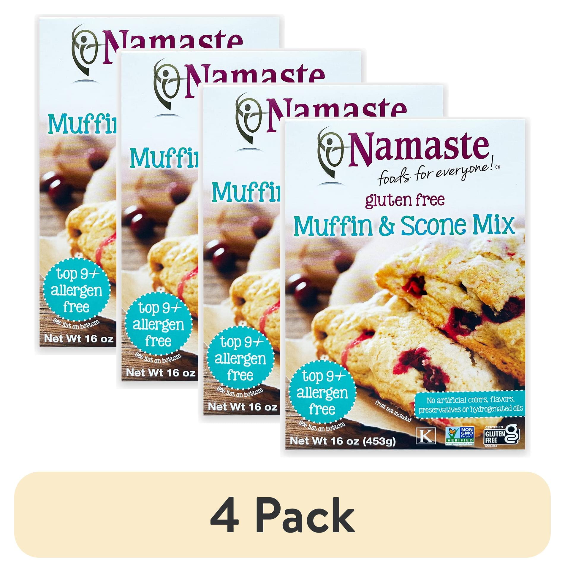 (4 pack) Namaste Foods Gluten Free Muffin Mix, 16 oz. Box, Muffin ...