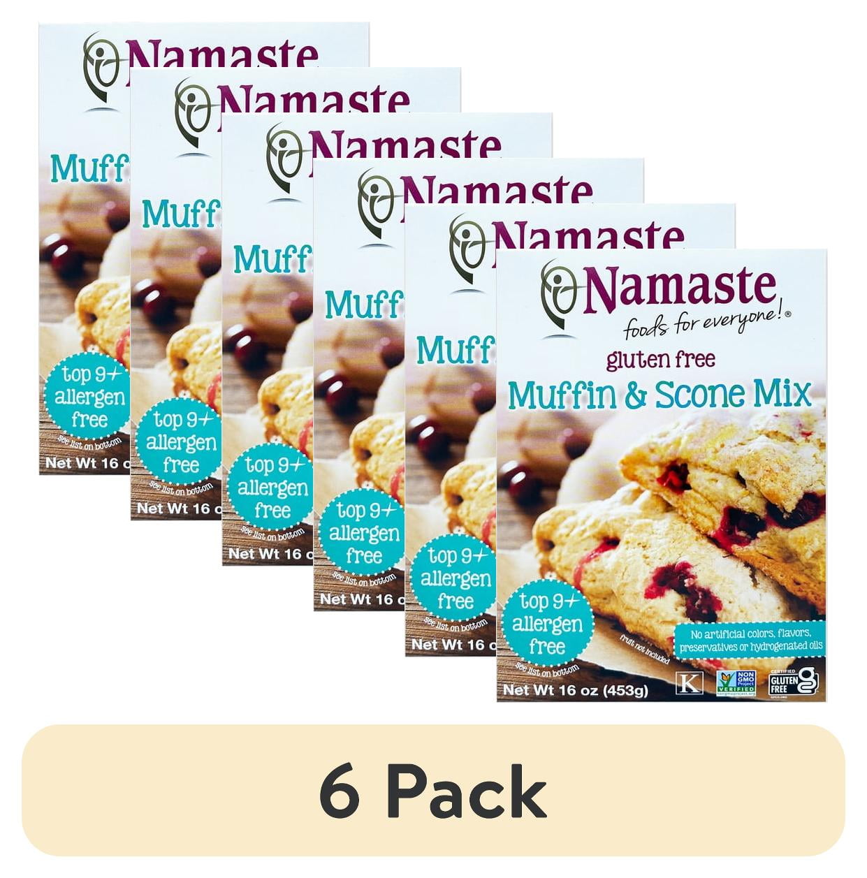 (6 pack) Namaste Foods Gluten Free Muffin Mix, 16 oz. Box, Muffin ...