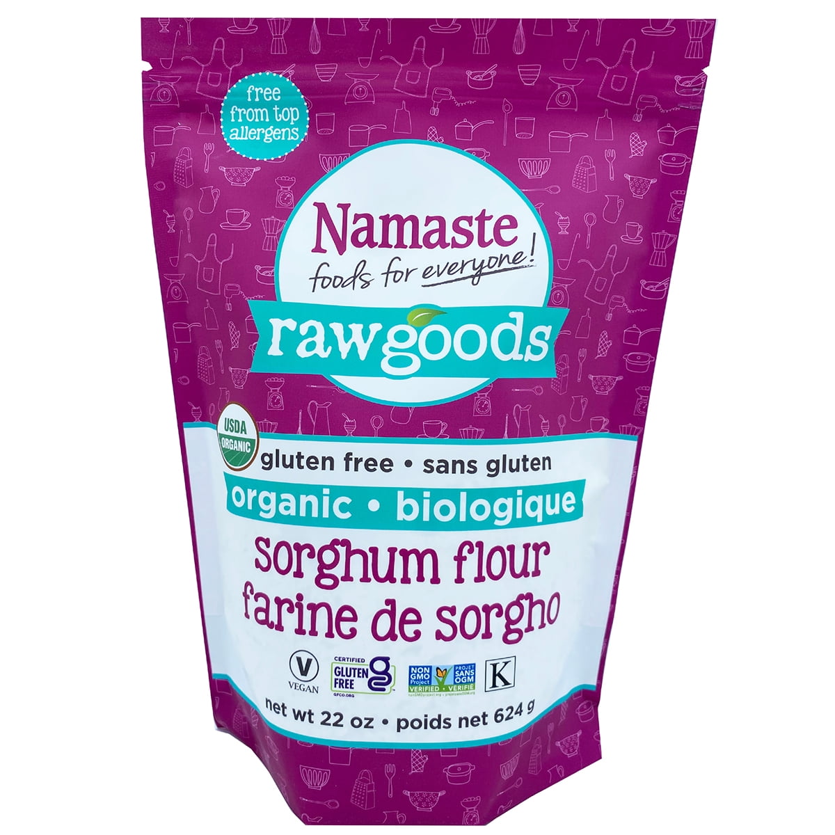 Namaste Foods, Gluten Free, Organic, Sorghum Flour, 22oz Bag - Walmart.com