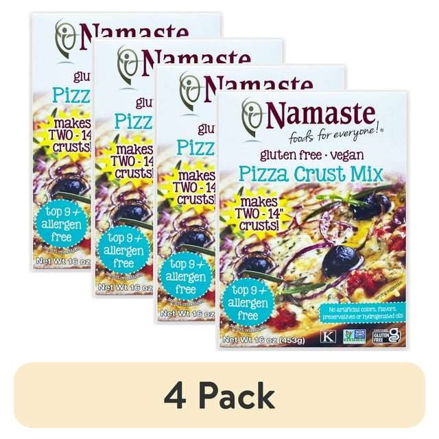 (4 pack) Namaste Foods Gluten Free Pizza Crust Mix 16oz Box - Walmart.com