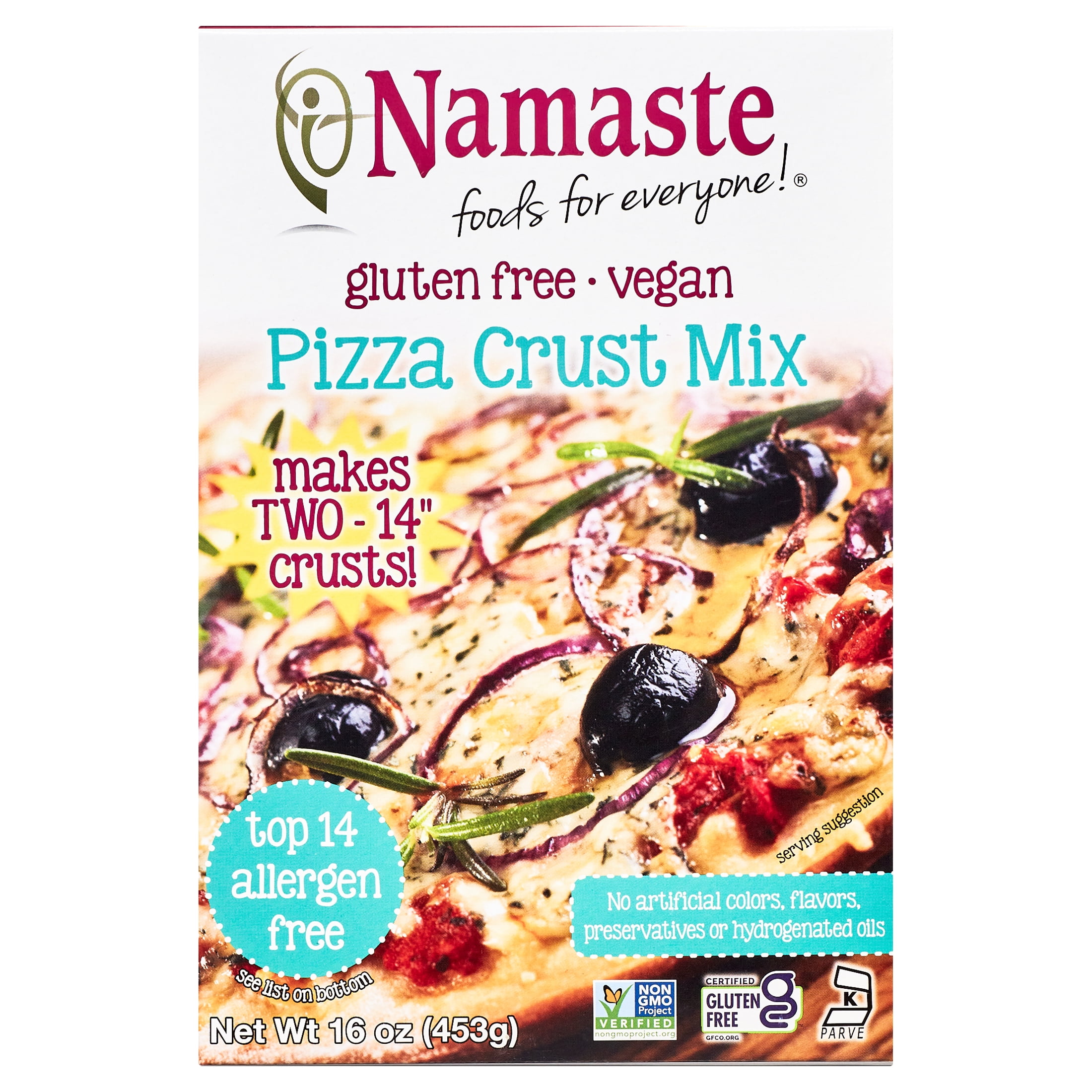Namaste Foods Gluten Free Pizza Crust Mix 16oz Box - Walmart.com