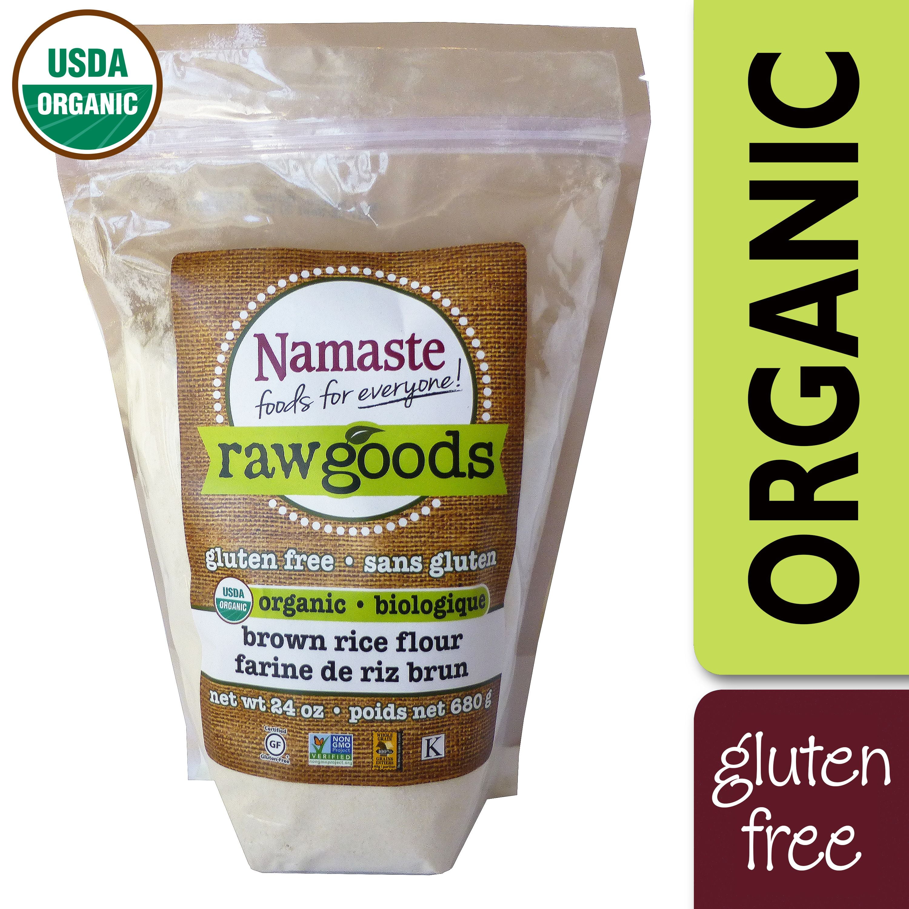 Namaste Foods Organic Brown Rice Flour Gluten Free, 24 oz Bag - Walmart.com
