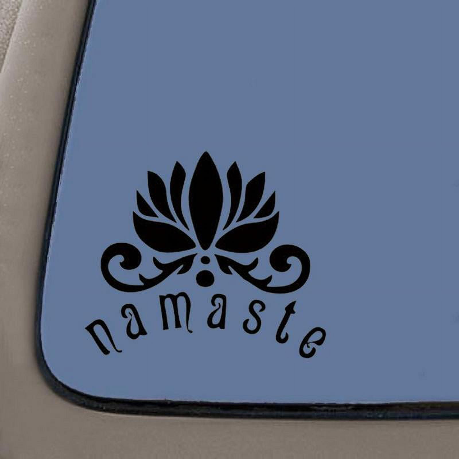 Namaste Lotus Flower Decal | 7.5 Inches By 6.5 Inches | Black Vinyl ...