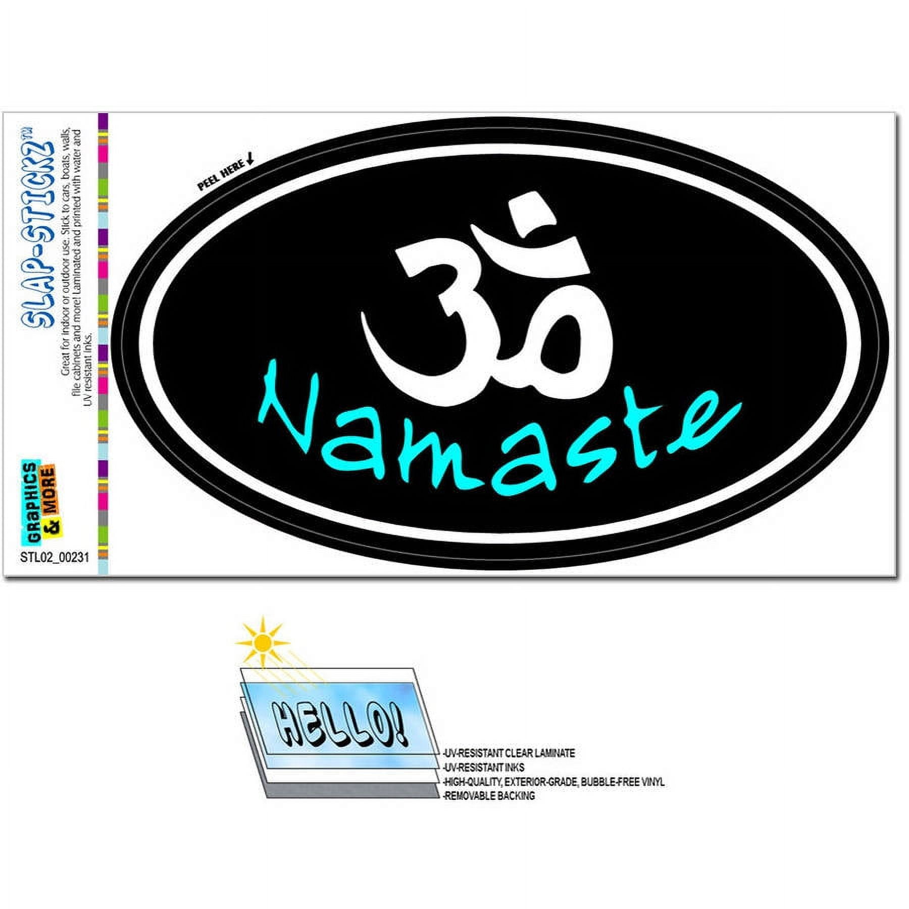 Namaste Om Aum Yoga Euro Oval Automotive Car Window Locker Bumper ...