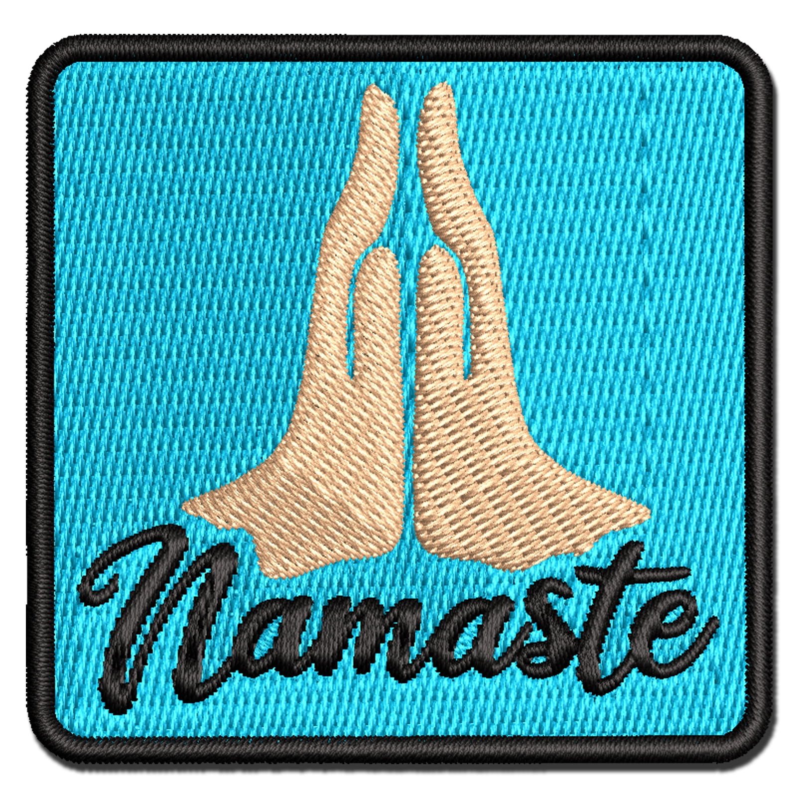 Namaste Palm of Hands Together Yoga Applique Multi-Color Embroidered ...