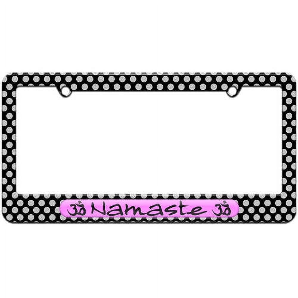 Namaste, Pink, Om Aum Yoga License Plate Tag Frame, Multiple Colors ...