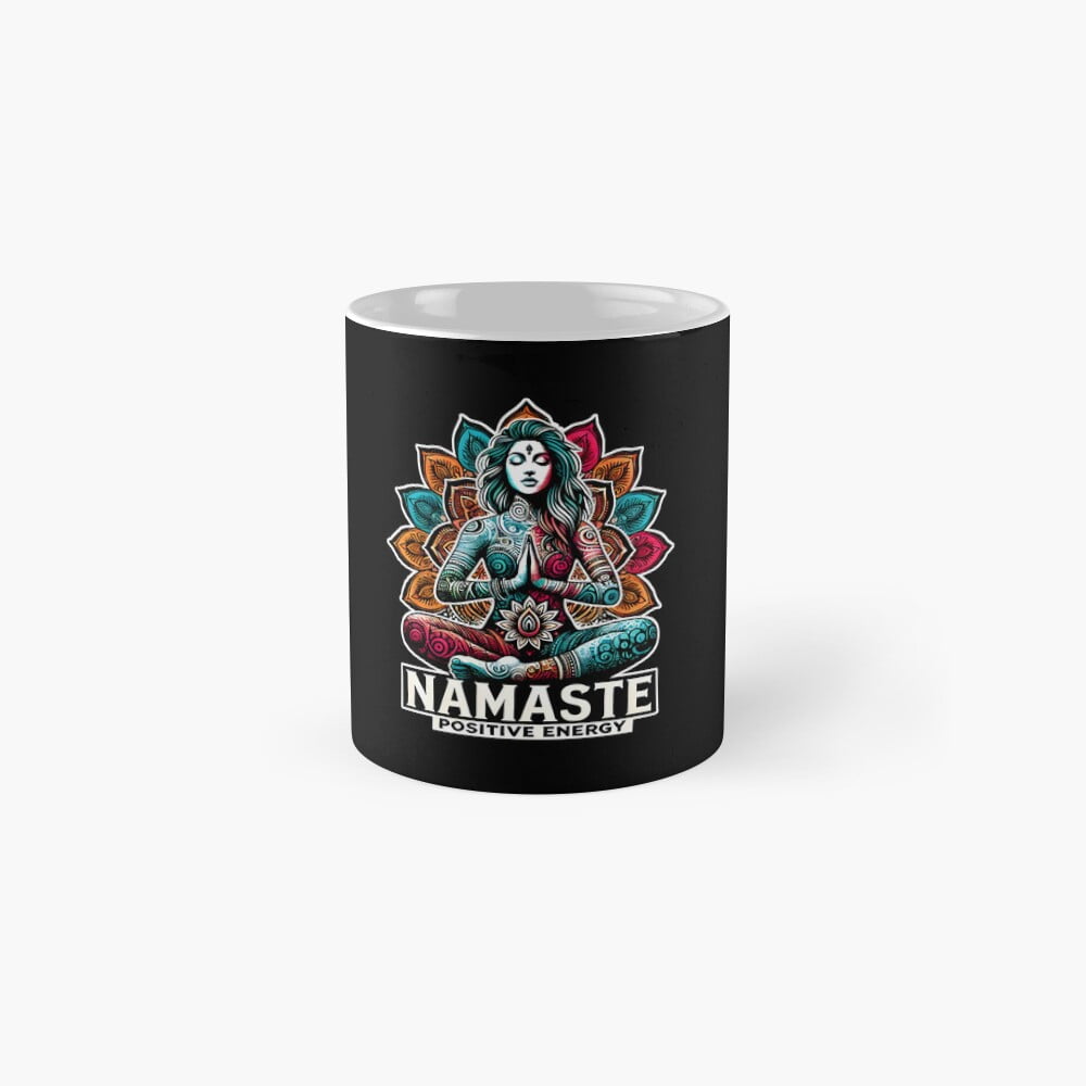 Namaste Positive Energy Meditation Design – Vibrant Mandala Art with ...