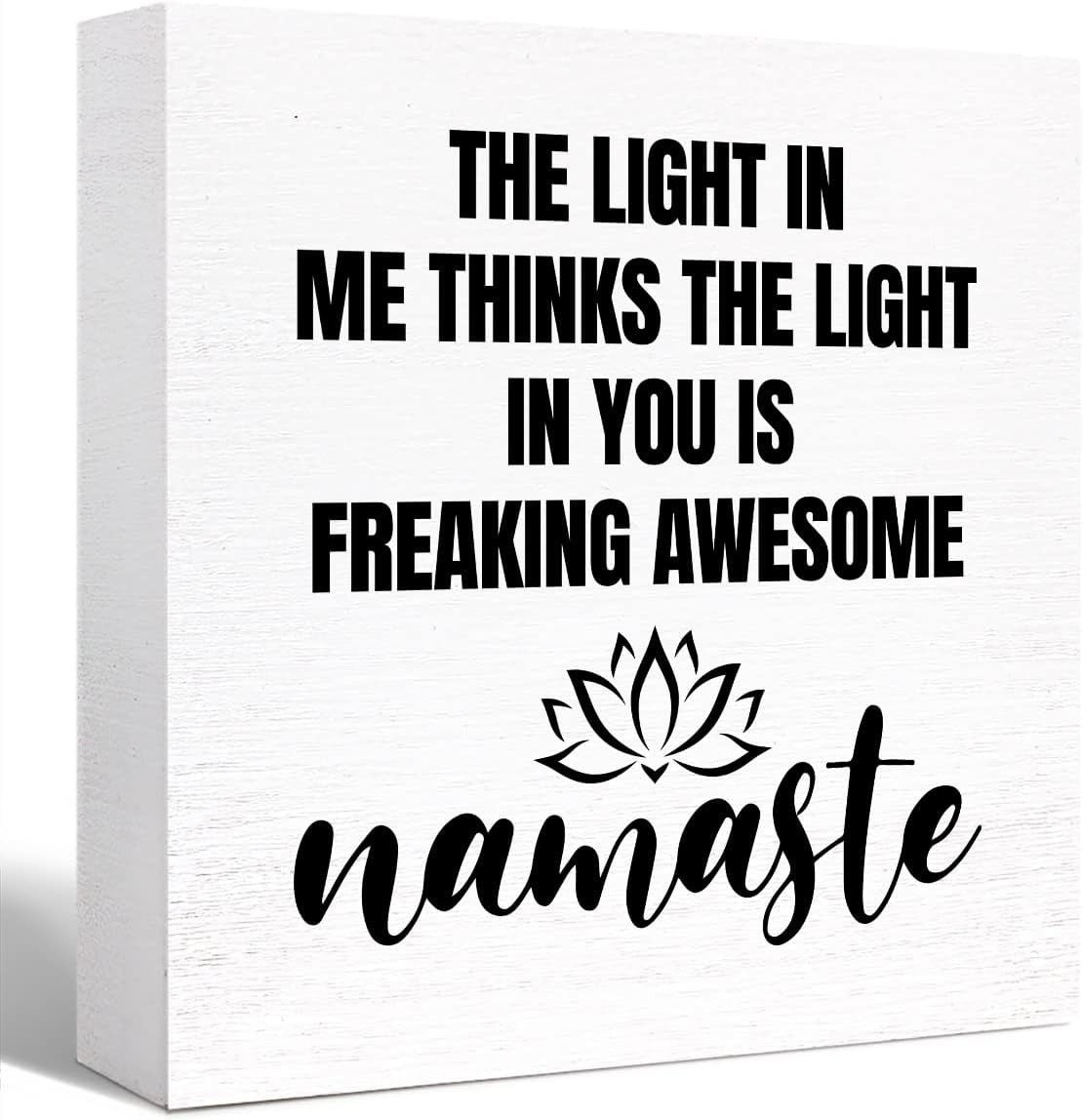 Namaste Wood Box Sign the Light in Me Thinks the Light in You is ...