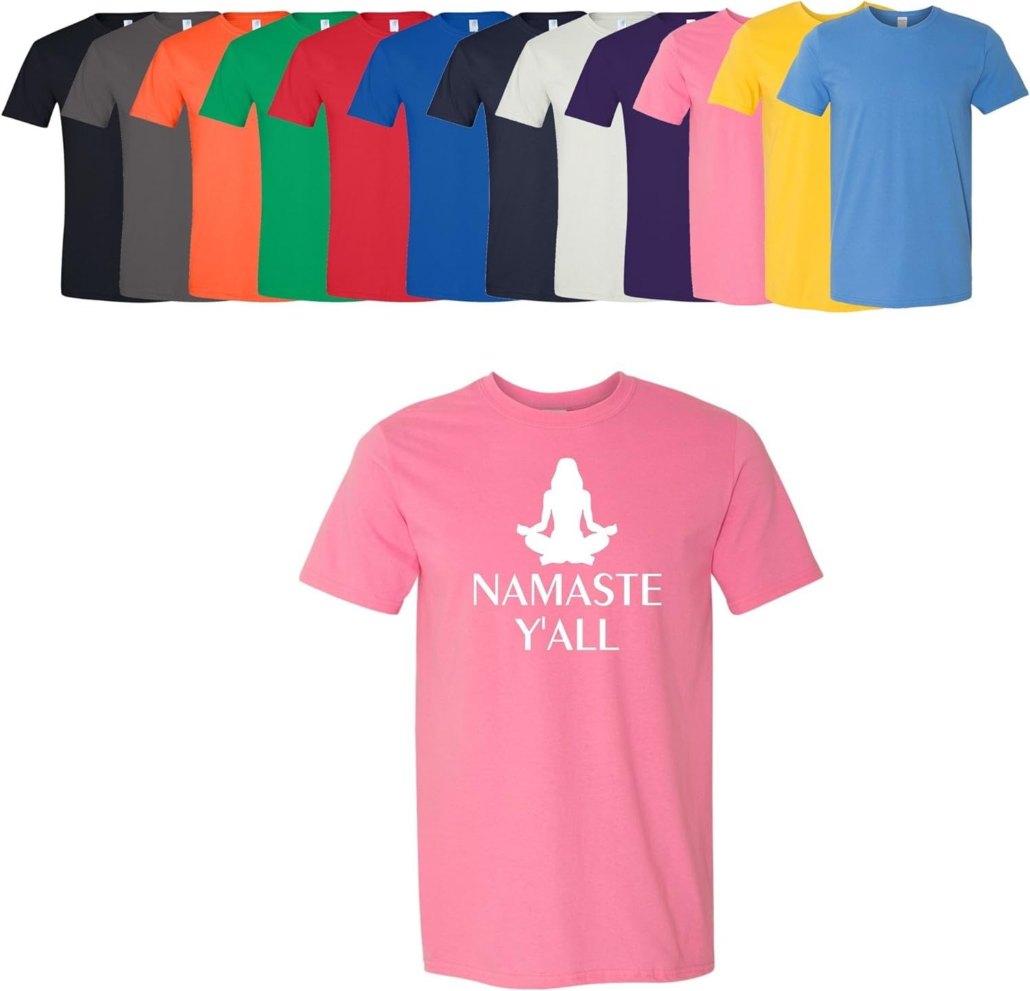 Namaste Y'all T-Shirt Womens Yoga Tee Assorted Colors And Sizes On ...