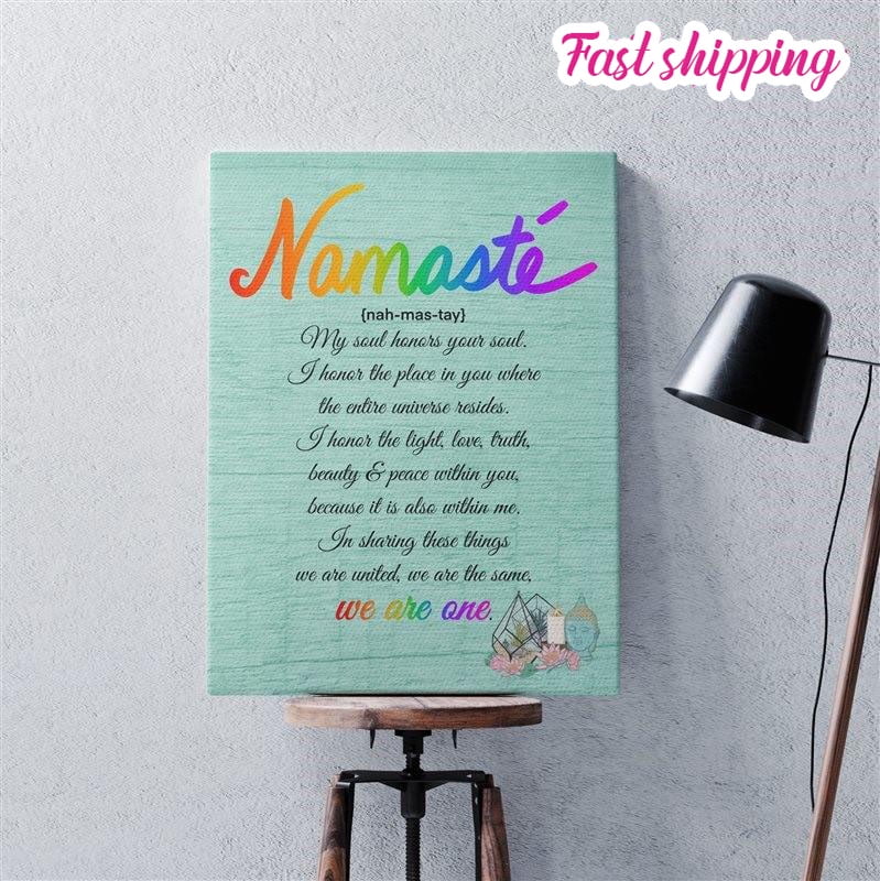 Namaste Yoga Her Yoga Lover Inspiration Sport poster Wall Art Vertical ...