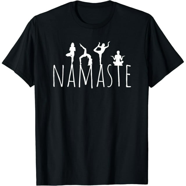 Namaste Yoga Poses Zen Fitness Women Workout Wear T-Shirt - Walmart.com