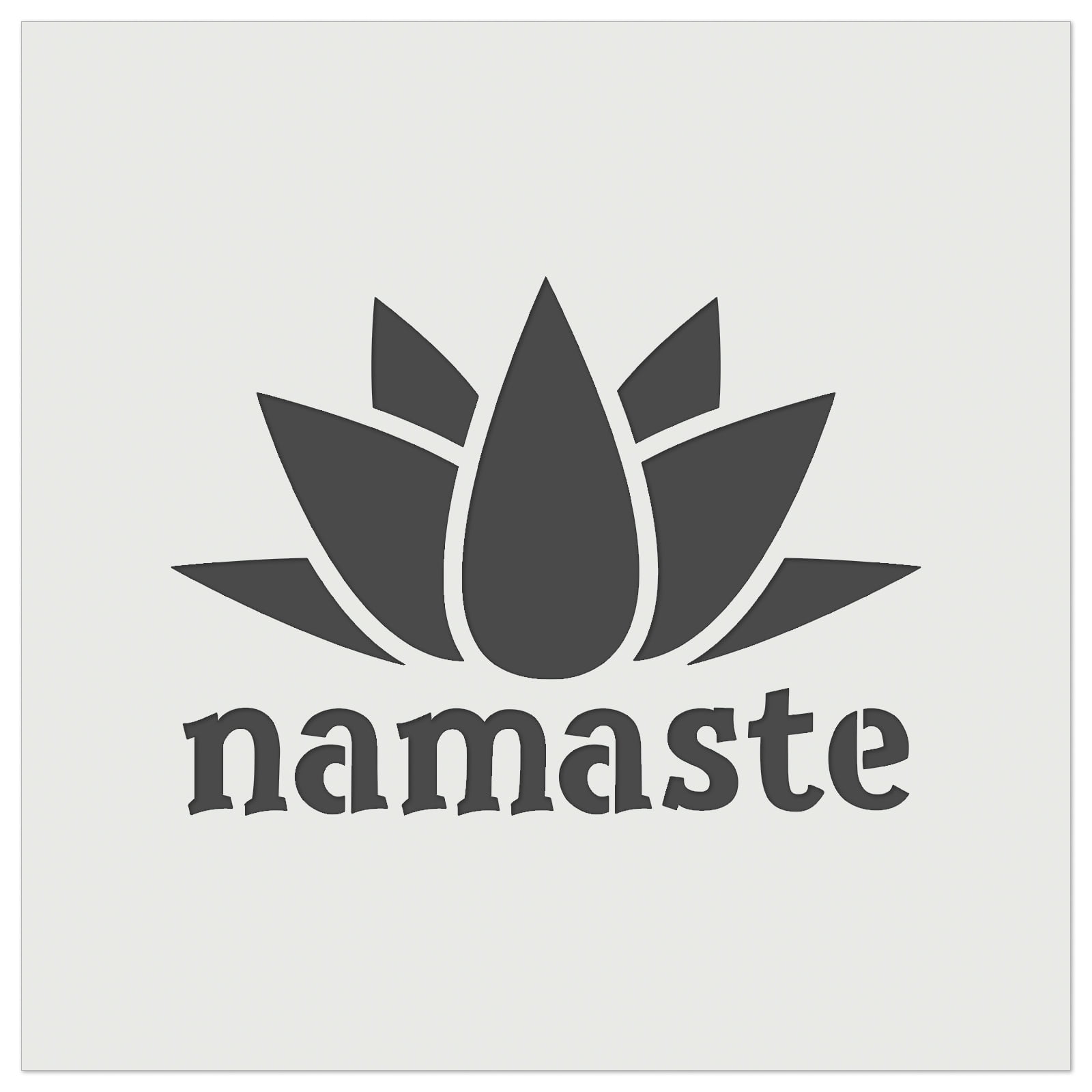 Namaste with Lotus Flower Yoga DIY Cookie Wall Craft Stencil - 5.5 Inch ...