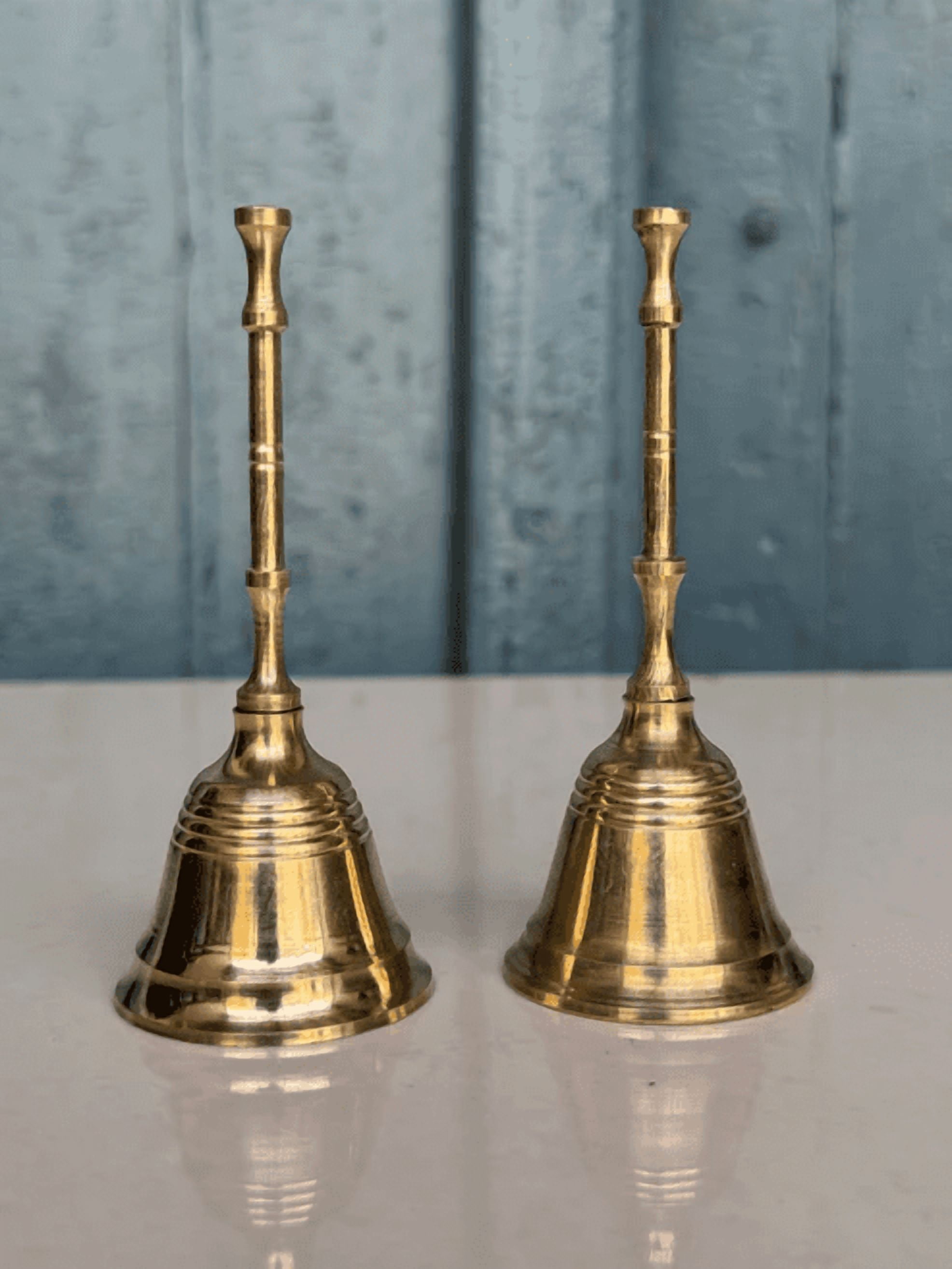 NamasteHimalayas Set of 2 Handmade Brass Bells – Spiritual Bells for ...