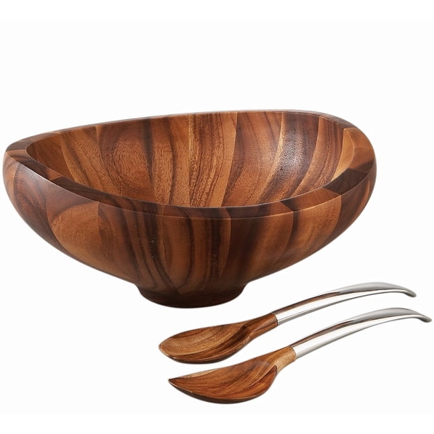 Nambe Yaro Salad Bowl with Servers - Walmart Business Supplies
