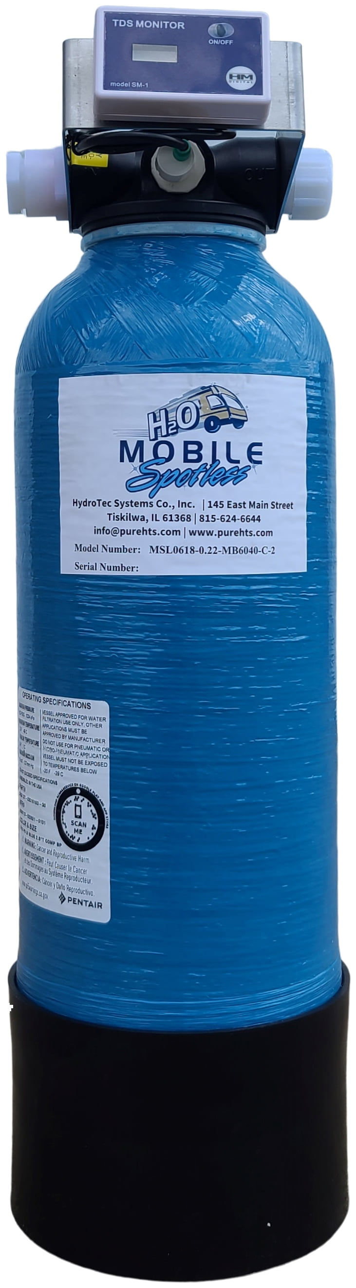 H2O Mobile 260 Gallon Spotless Rinse Water Demineralizer, Portable Ion ...