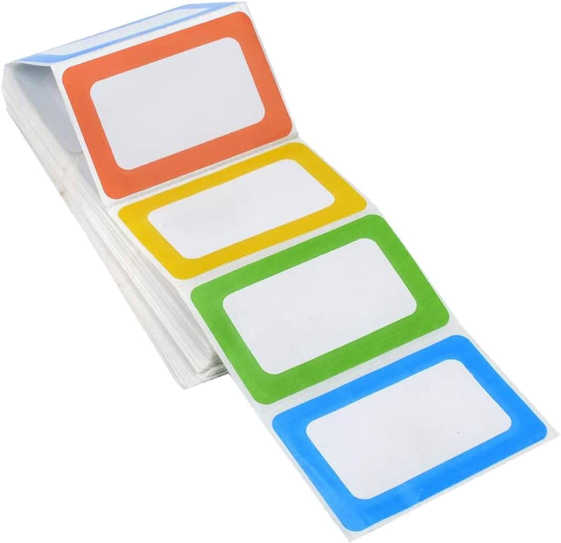 Name Badge Labels 200Pcs Name Tag Stickers Writable Name Tags Self ...