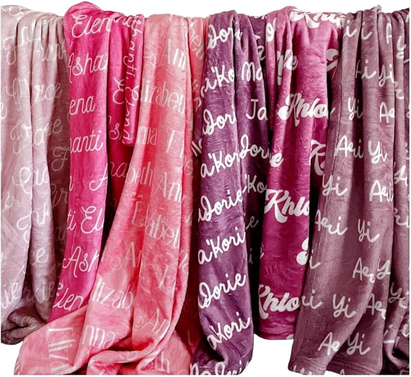 Name Blanket, Personalized Lightweight Plush Blanket (Baby 30x40 inches ...