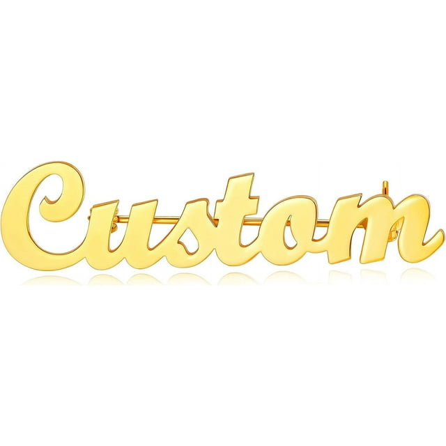 Name Brooch Pin Personalized - Custom Made Design Name Tag Pins With ...