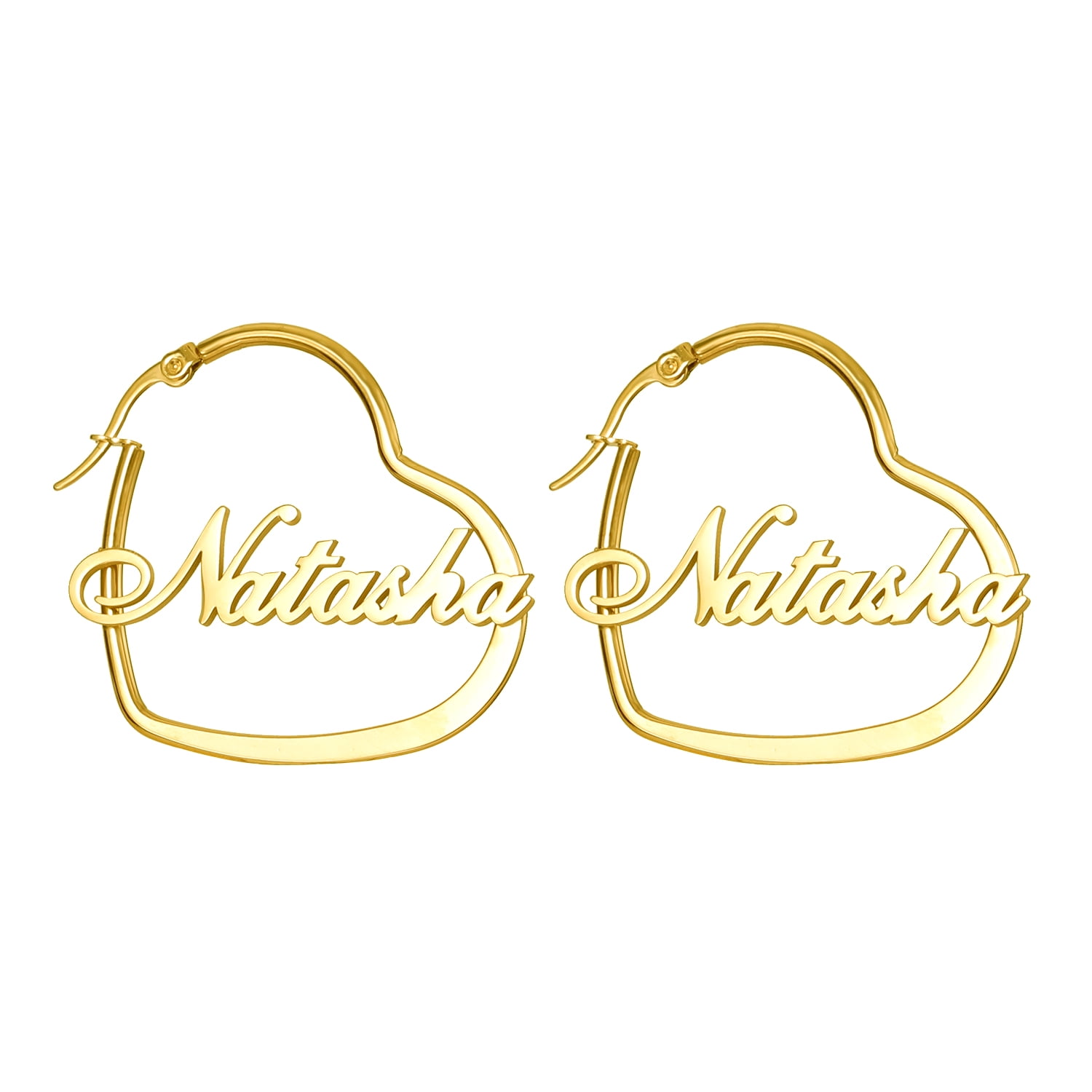 Name Custom Earring A Pair Name Custom Earrings Stainless Steel ...