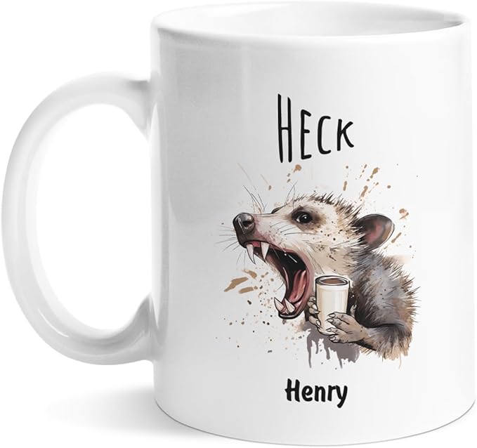 Name Opossum Choking On Coffee Mugs, Customize Unique Mugs, Cool Gifts ...