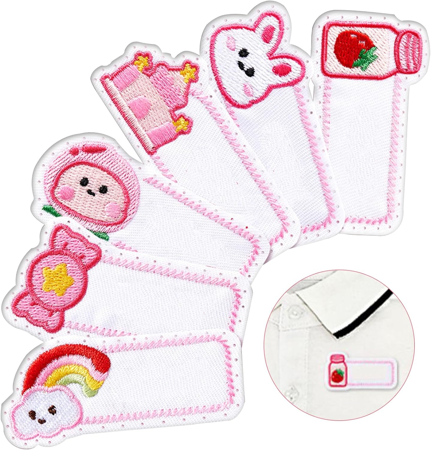 Name Patch - 12pcs Personalized Embroidered Name tag, Write on/Iron on ...