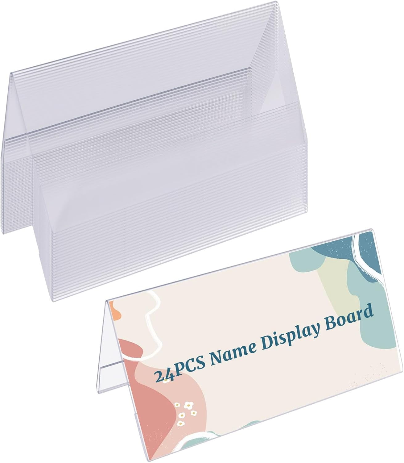 Name Plastic Table Top Display Stand Clear 12x5.5cm - Walmart.com