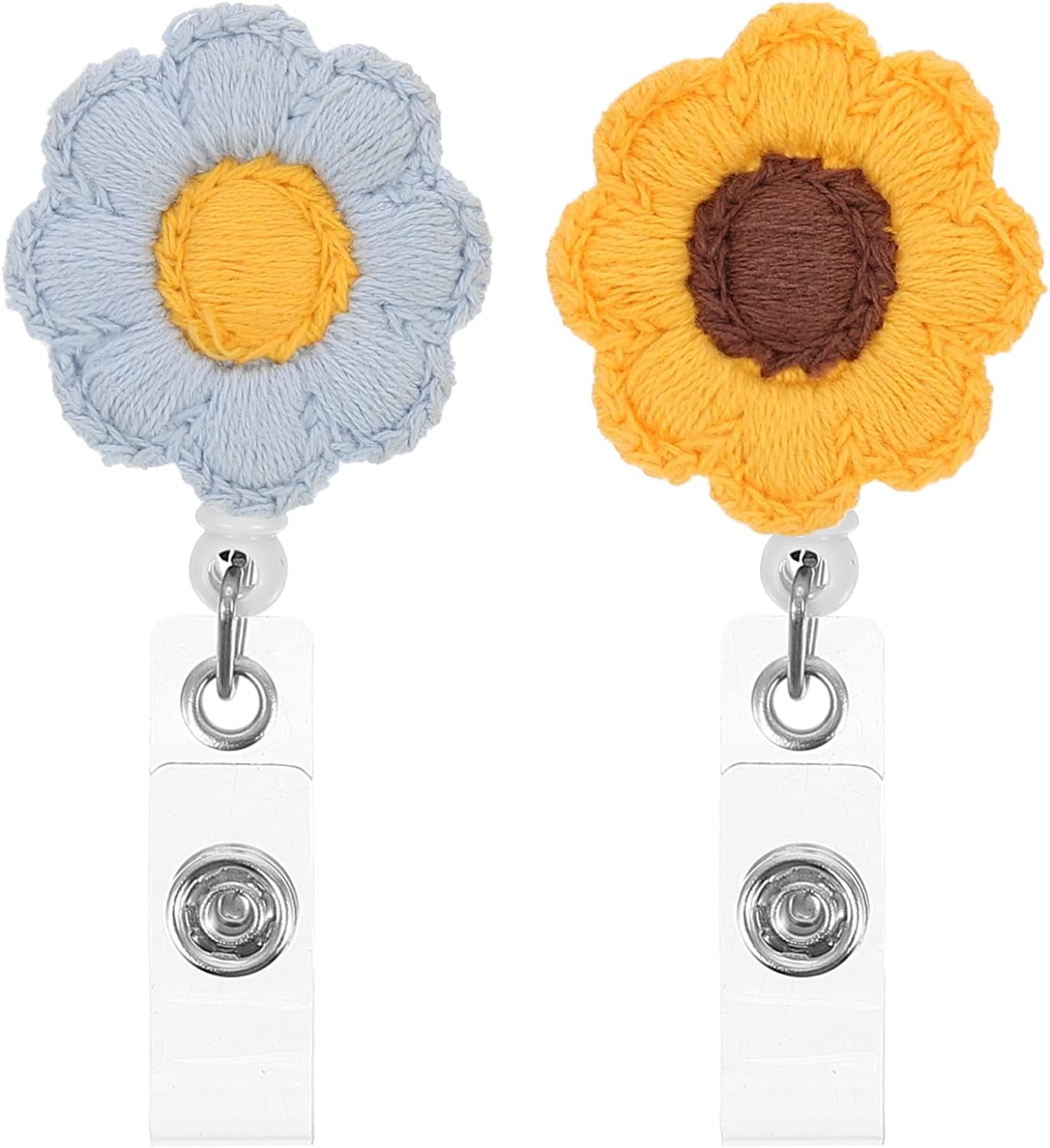 Name Tag Holder Tag Holder Tag Holder Sunflower Shape Retractable ...