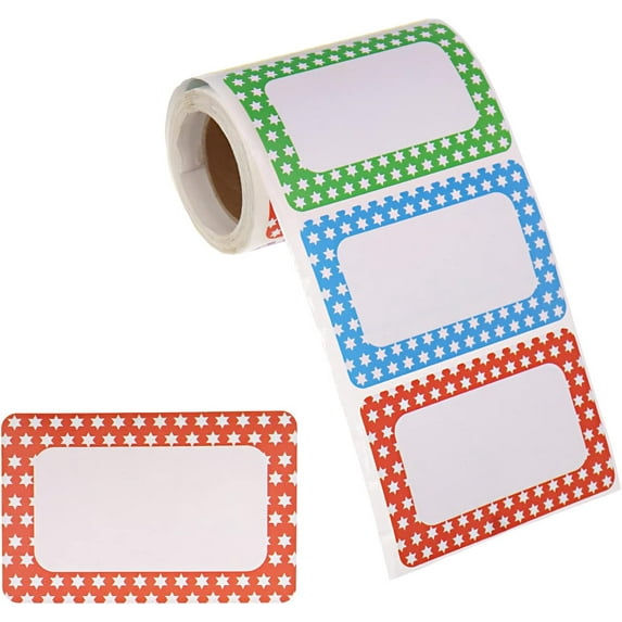 Name Tag Labels Stickers Large 150 Colorful 89x57mm 5 Colors ...
