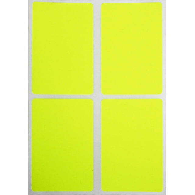 Name Tag Labels to Write on 3 X 2 inch, Rectangular Neon Yellow Label ...