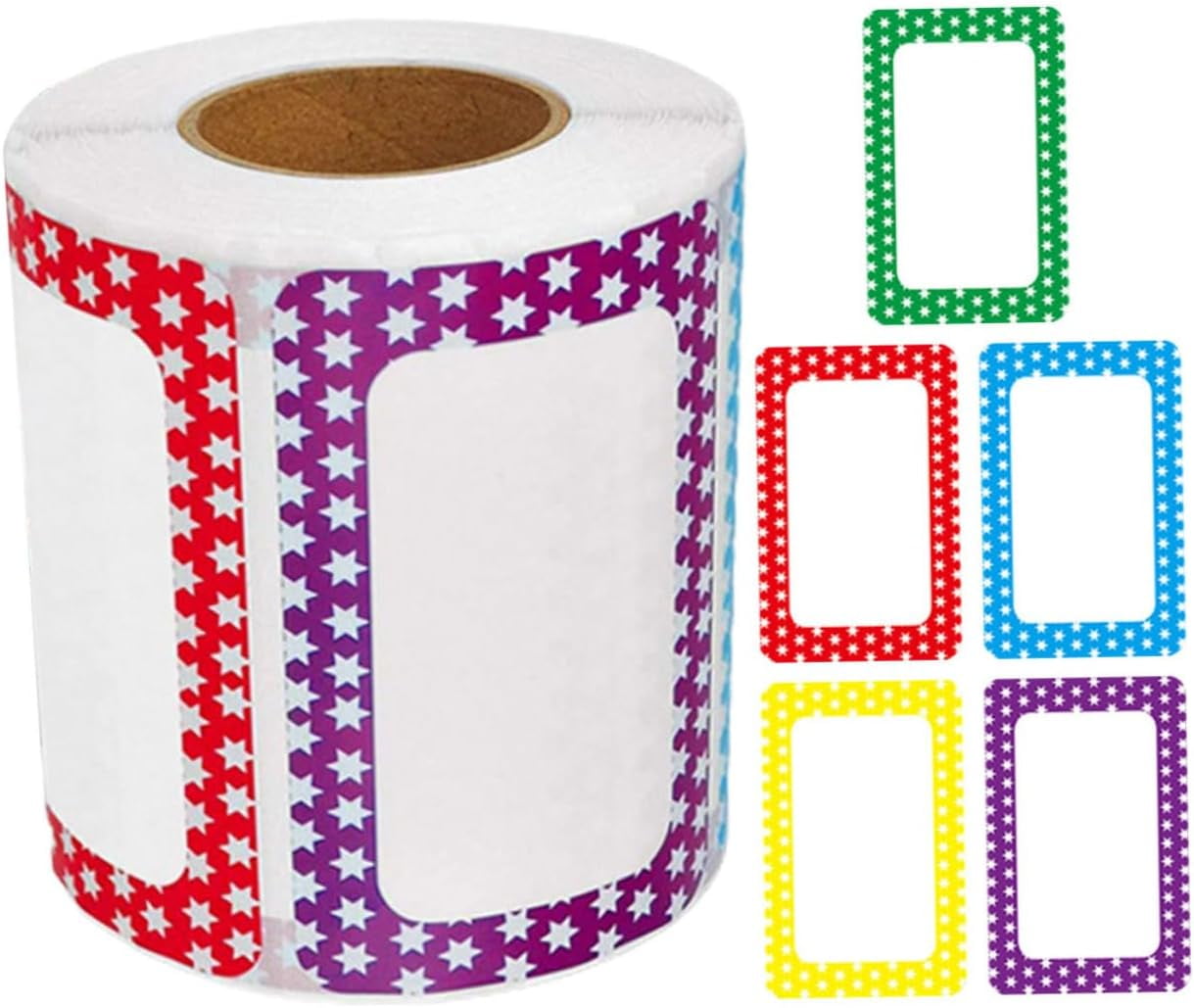 Name Tag Stickers 1 Roll of Sorting Tag Stickers Colorful Name Tag ...
