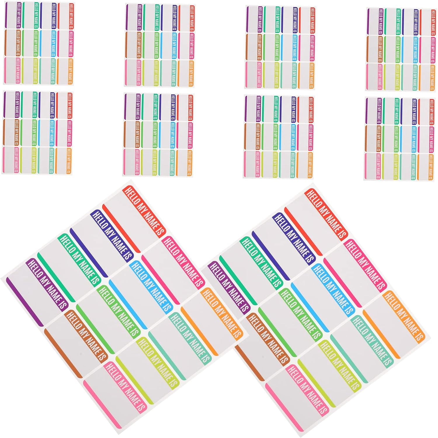 Name Tag Stickers 10 Sheets Name Sticker Tags Child Mesh Bag PVC Self ...