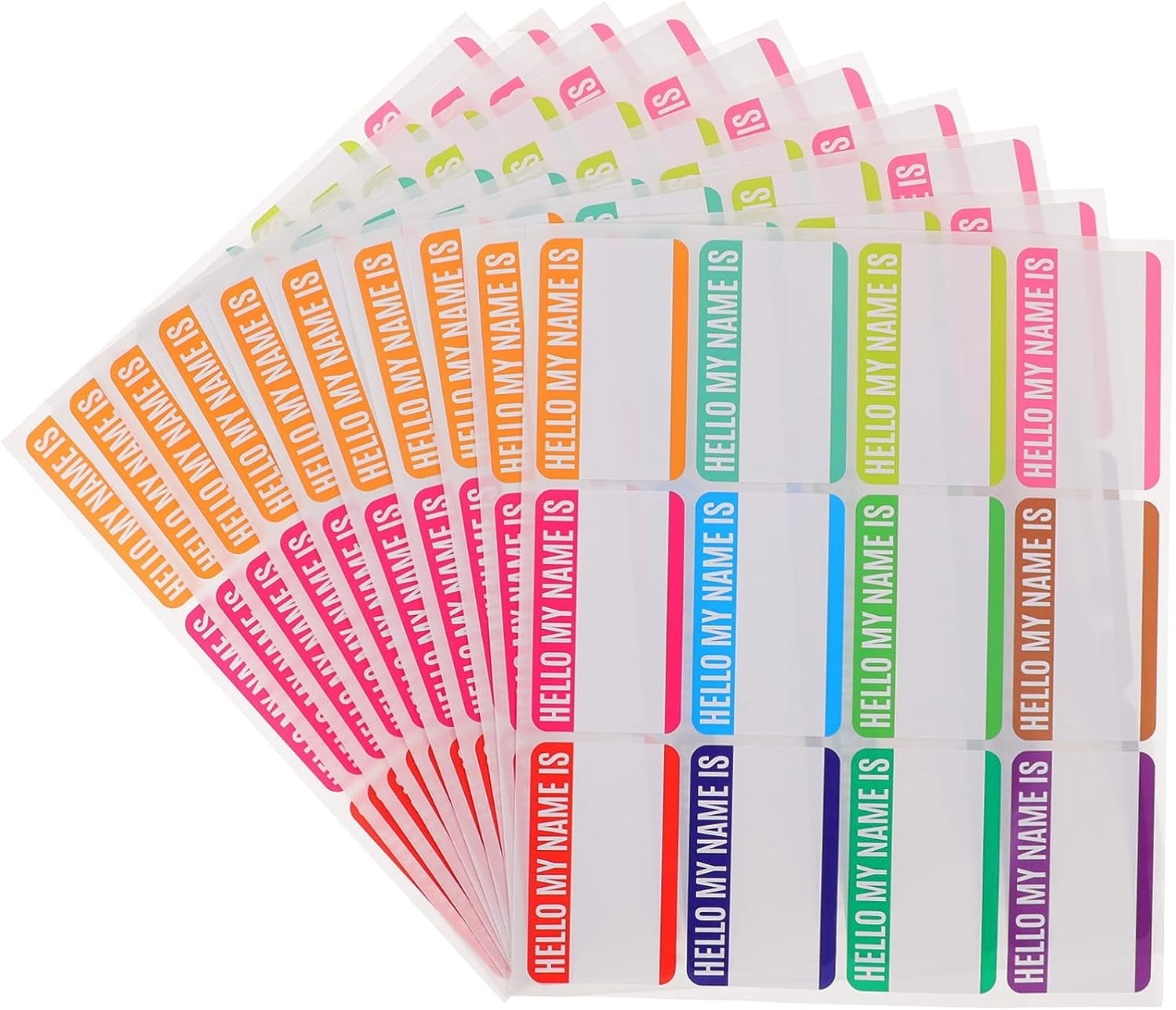 Name Tag Stickers Scrapbooking Supplies 10 Sheets Name Sticker Tags ...