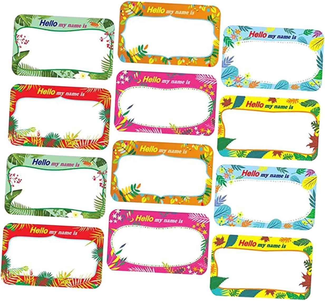 Name Tags 1 Roll Color Frame Name Sticker Colored Labels Blank Labels ...
