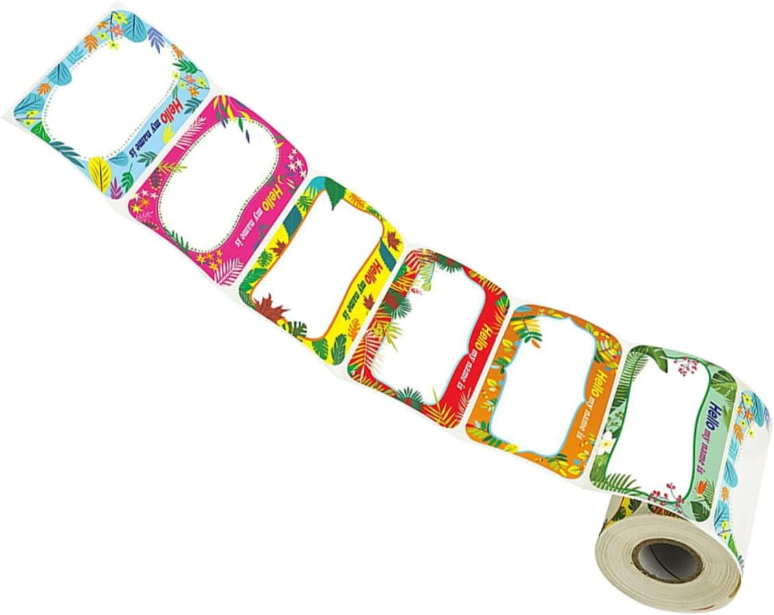 Name Tags 1 Roll Self-adhesive Labels Stickers Writable Label Decals ...